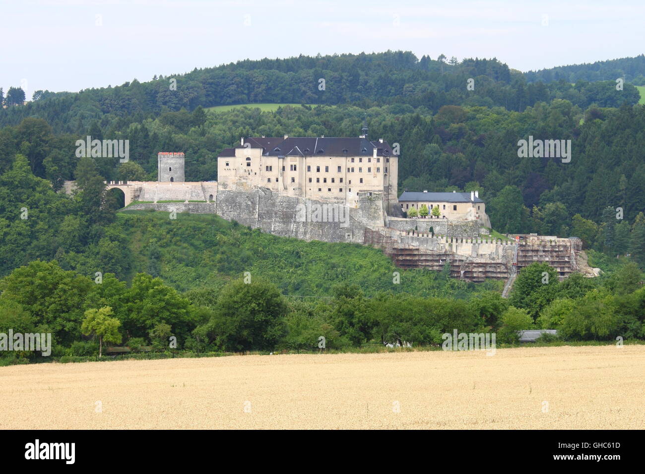 Landscape view of Cesky Sternberk castle, Czech Republic Stock Photo ...
