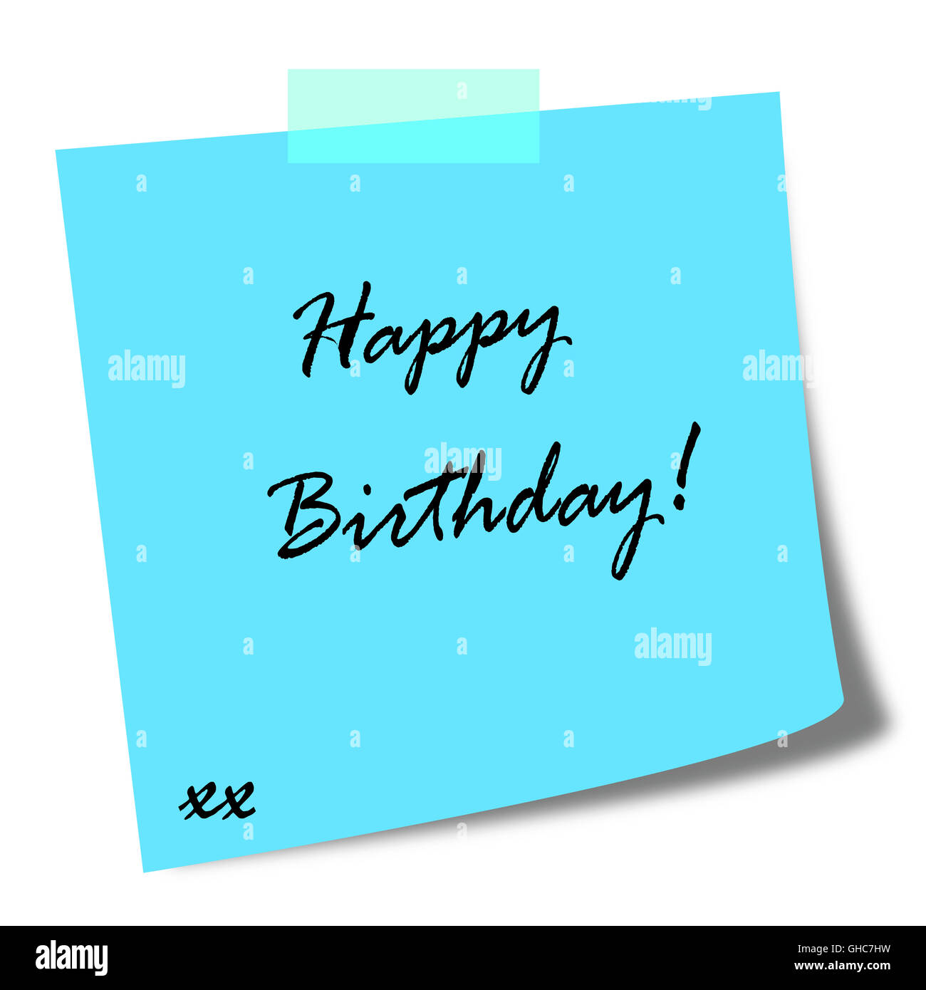 Happy birthday post it note on hi-res stock photography and images - Alamy