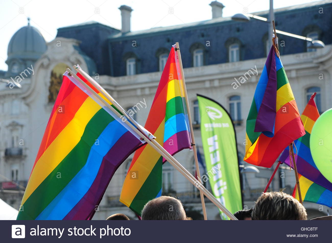 Wien Regenbogenparade Vienna Rainbow Parade High Resolution Stock ...