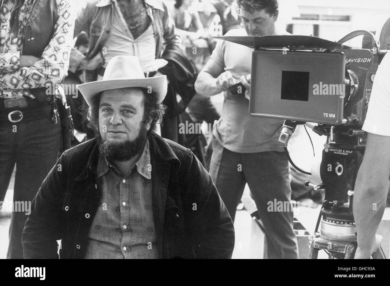 Italian Director MARCO FERRERI during the shooting ' Touche pas la ...