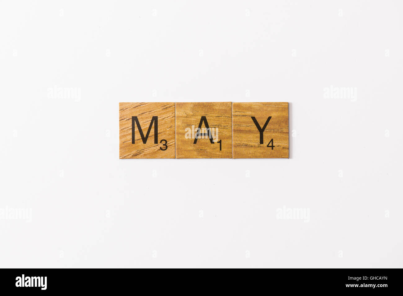 The word May Stock Photo - Alamy