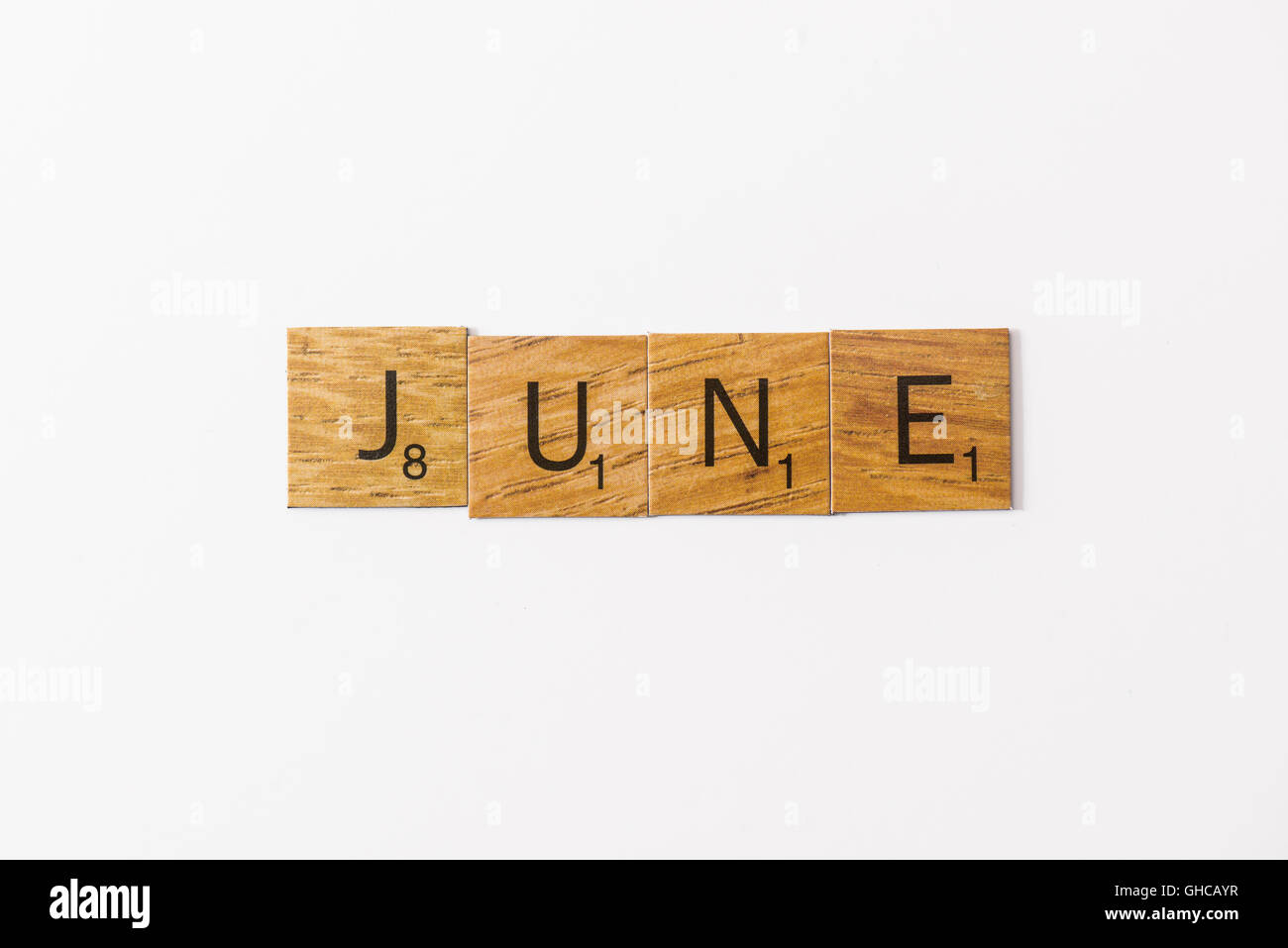 The word June Stock Photo - Alamy