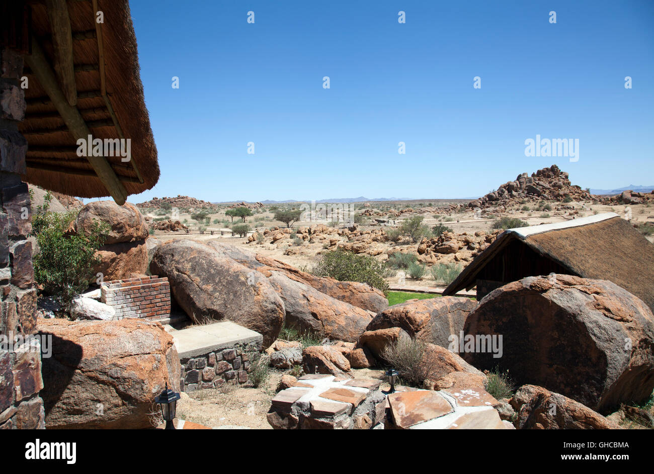 Canyon Lodge Resort , Room Patio View in Namibia Stock Photo - Alamy