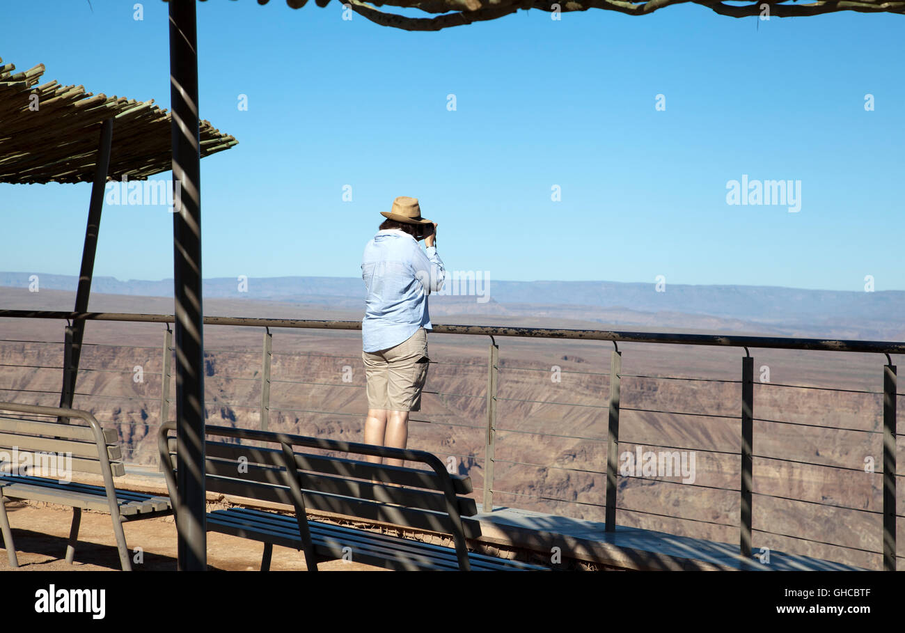Fish River Canyon Viewpoint Structure in Namibia Stock Photo - Alamy