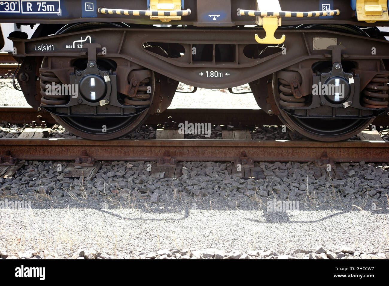 Railroad carriages side view Stock Photo - Alamy