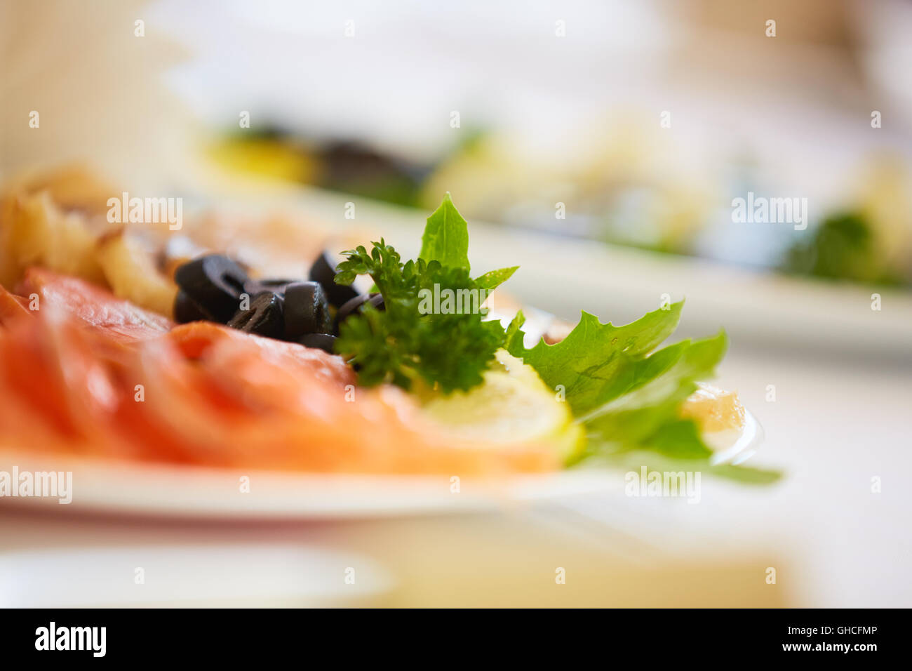 serving dishes in the restaurant Stock Photo - Alamy