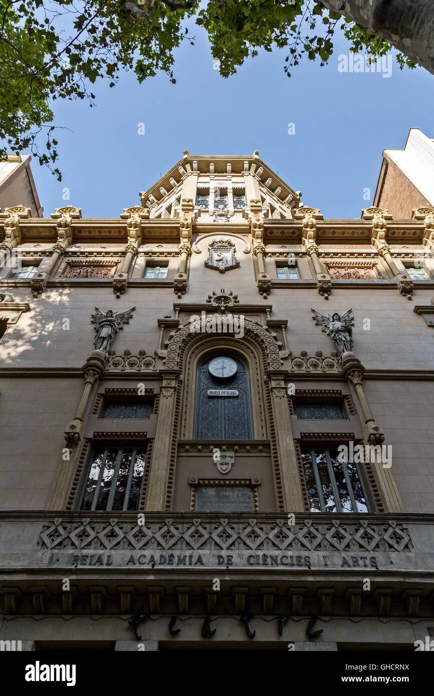 Beautiful building facade from Barcelona of Spain Stock Photo - Alamy