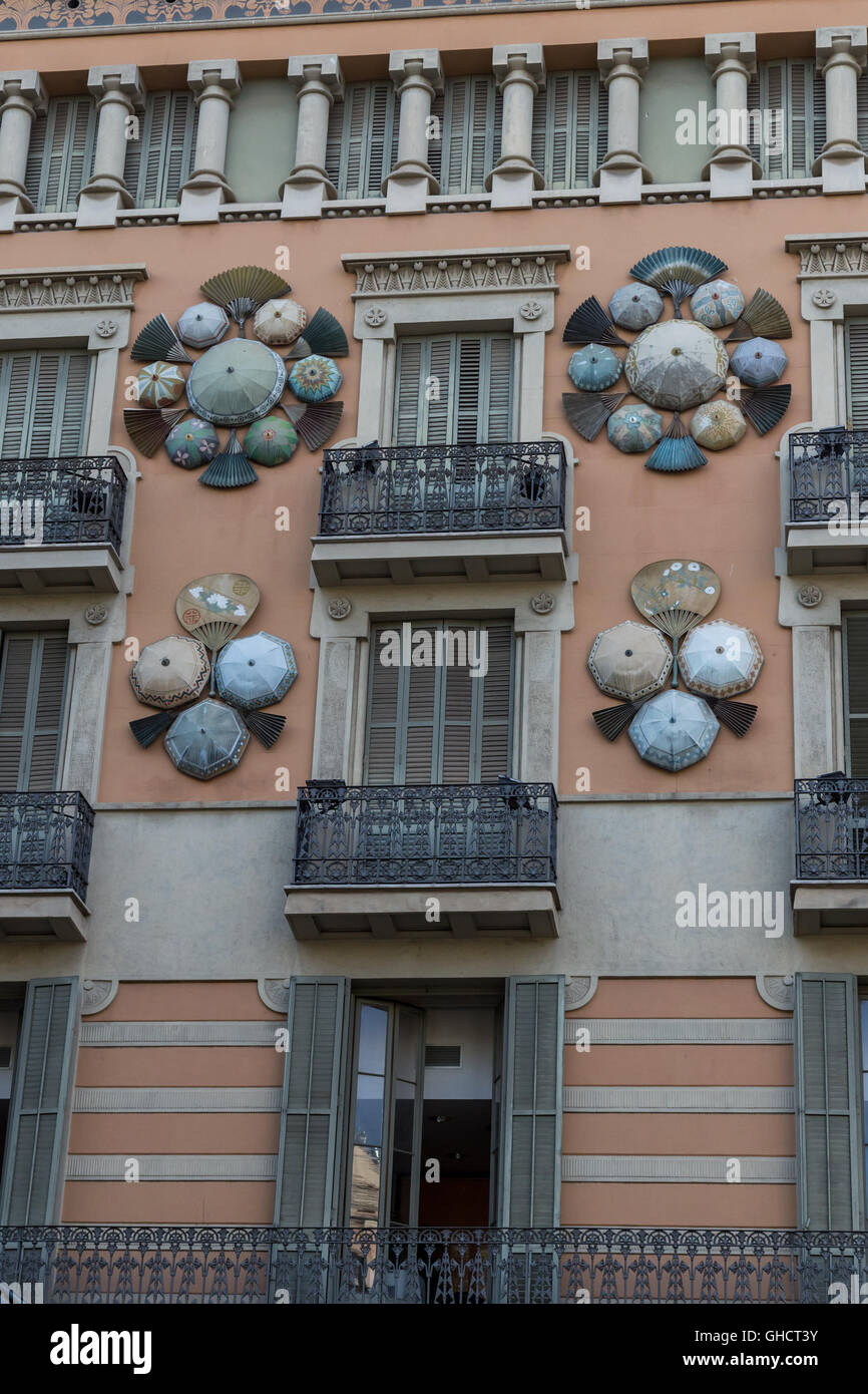 Beautiful building facade from Barcelona of Spain Stock Photo - Alamy