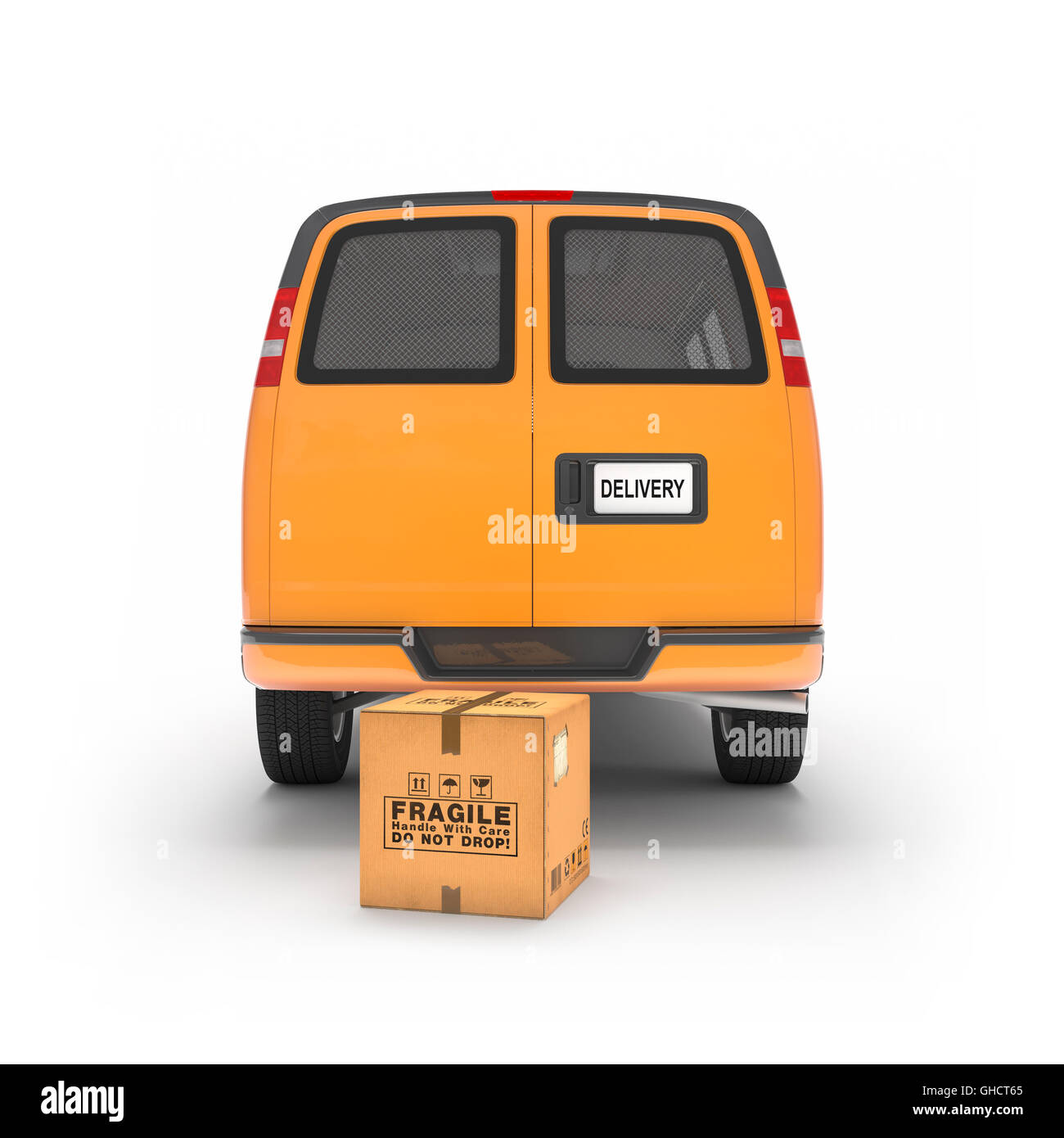 Delivery service car "3d rendering Stock Photo - Alamy