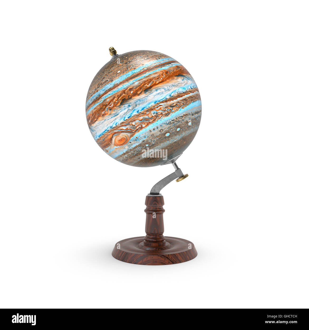 Globe map of jupiter 3d rendering Stock Photo - Alamy