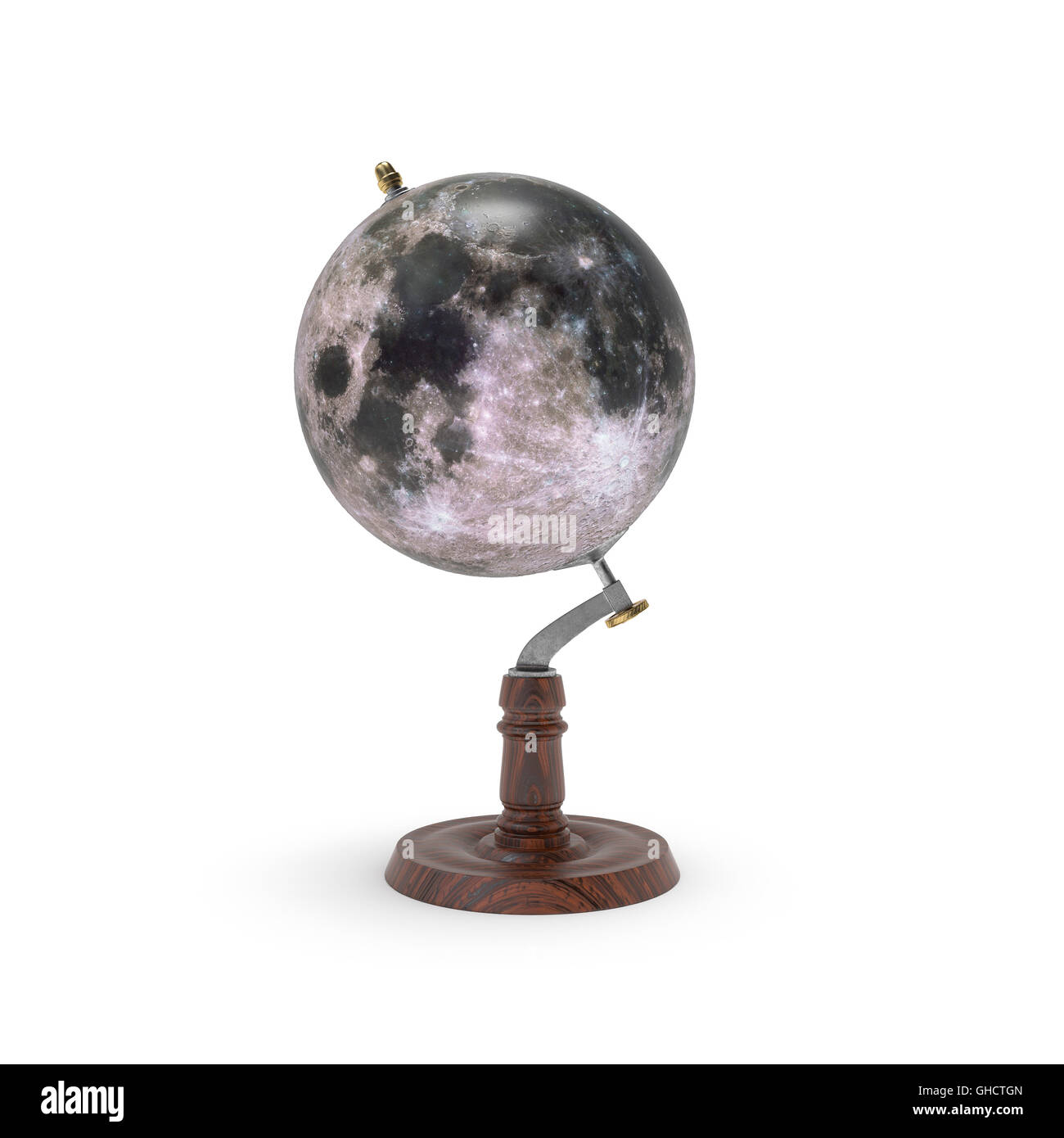 Globe map of moon 3d rendering Stock Photo - Alamy