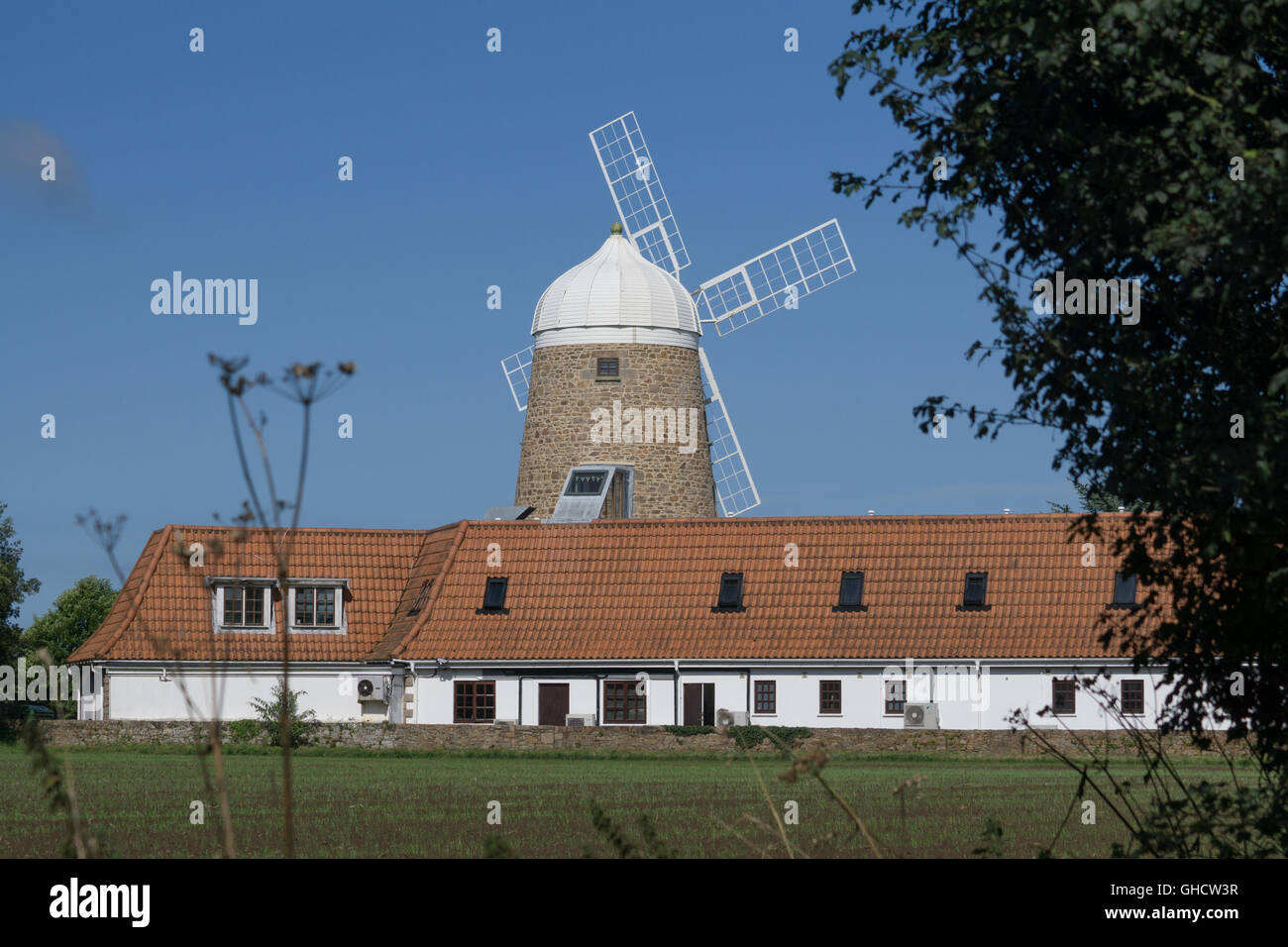Windmill located in the Parish of St.Mary,Jersey,Channel Islands Stock ...