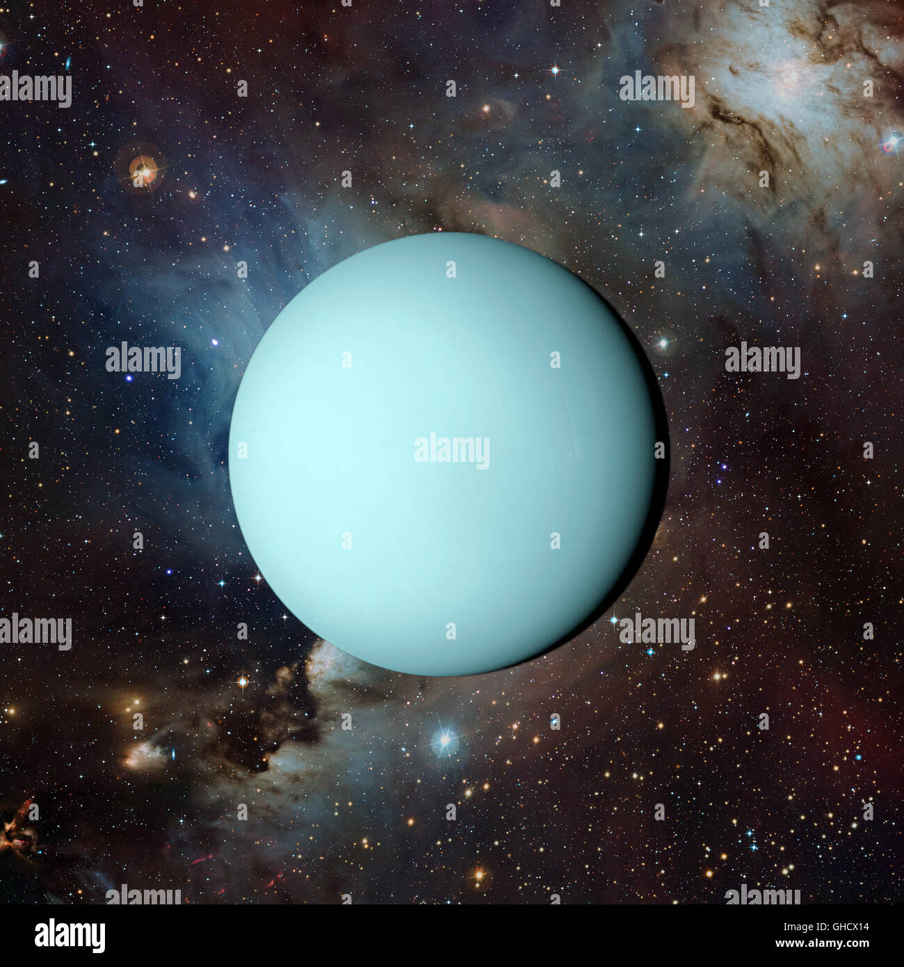 Solar system planet on nebula background 3d rendering Stock Photo - Alamy