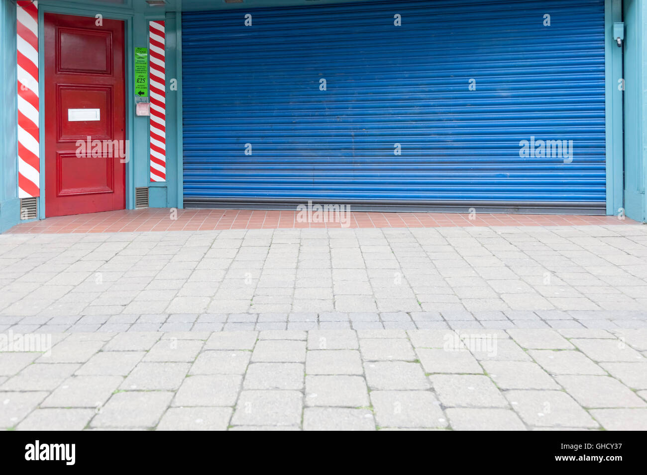 Roller shutter door sign hi-res stock photography and images - Alamy