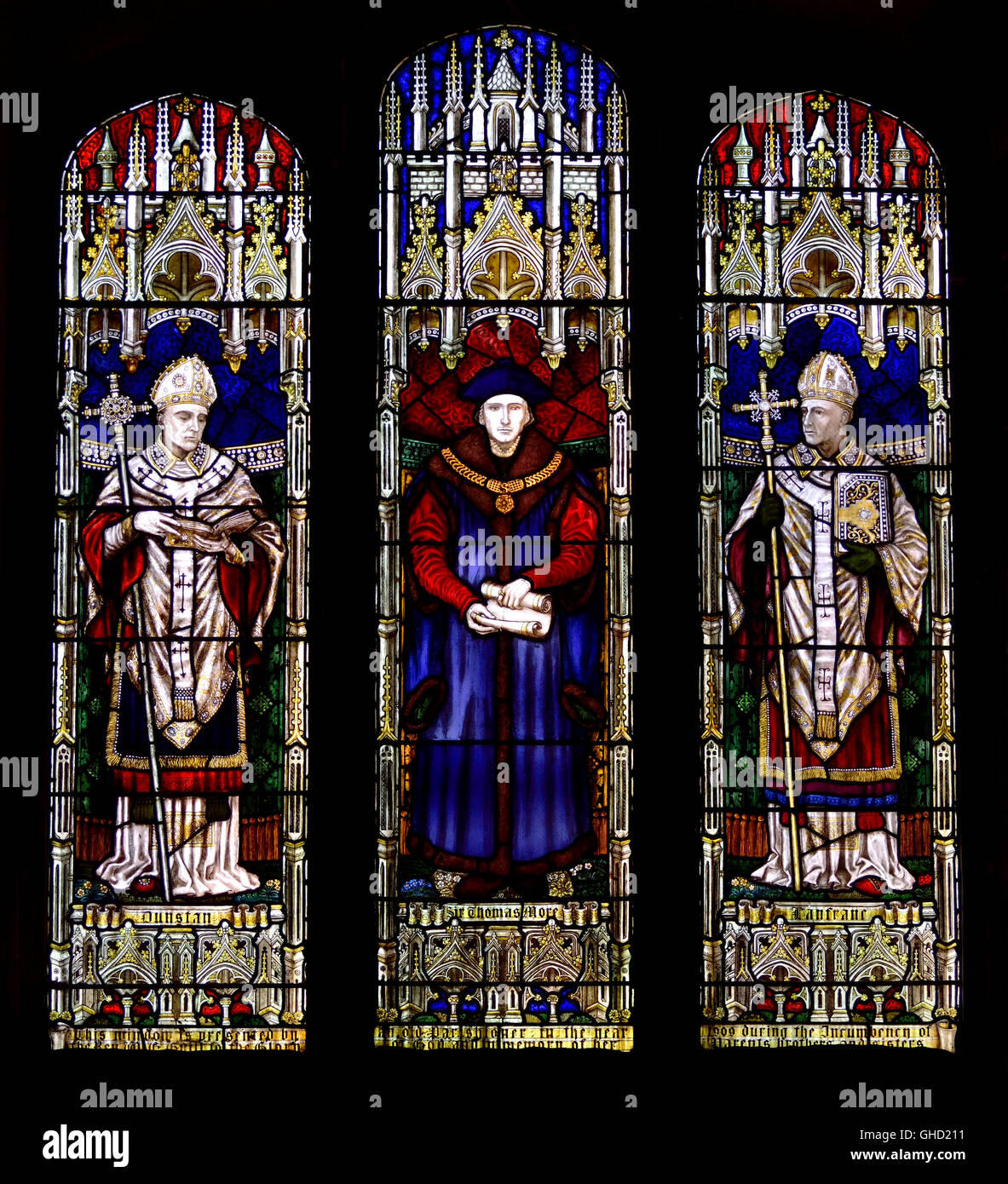 Canterbury, Kent, UK. Church of St Dunstan with Holy Cross. Stained ...