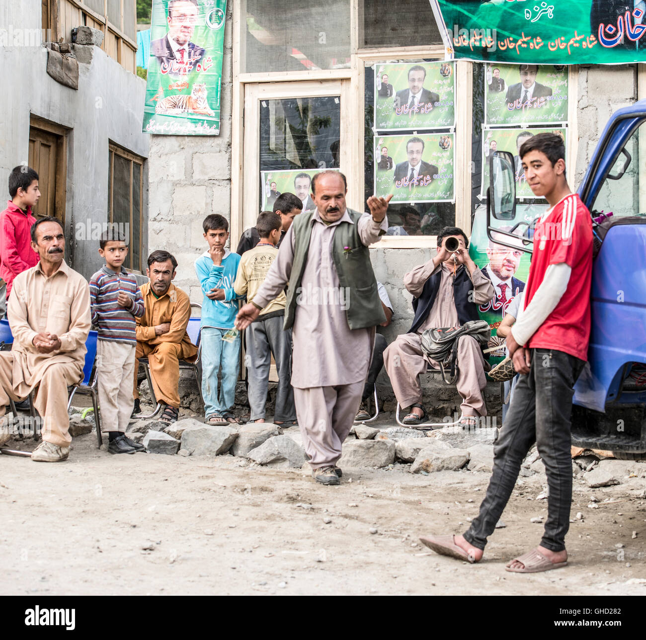 Man performing traditional dance in Karimabad, northern Pakistan ...