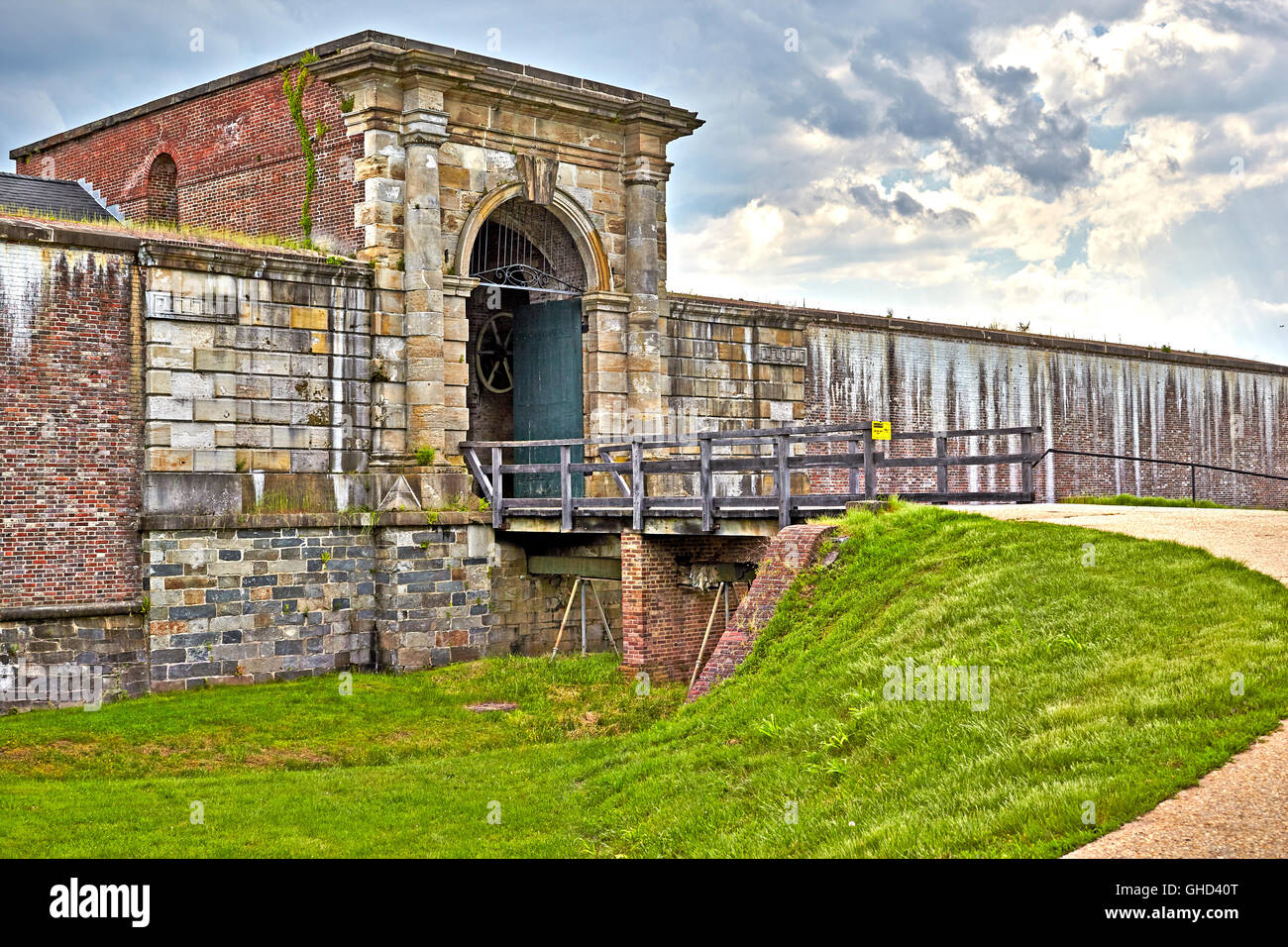 Entrance to Military fort established in the 1800's to protect ...