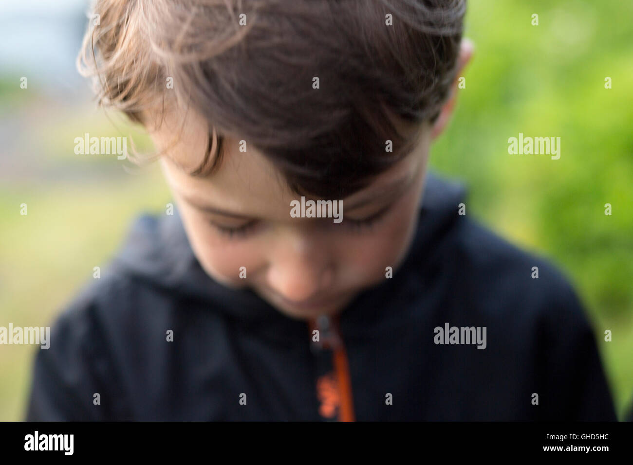 Portrait of happy boy blur and depress effect Stock Photo - Alamy