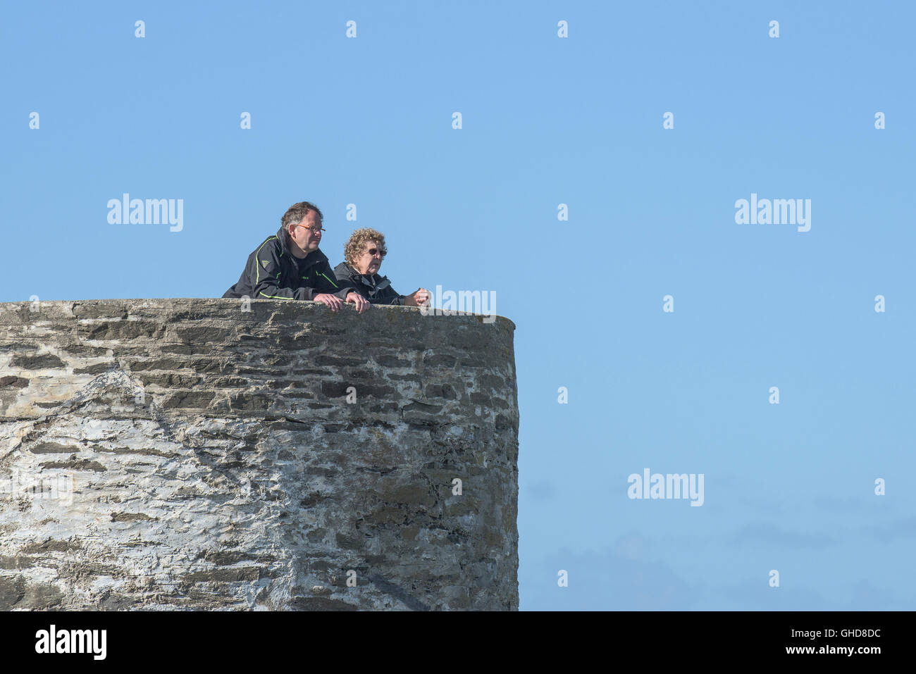 Visitors stand on platform hi-res stock photography and images - Alamy
