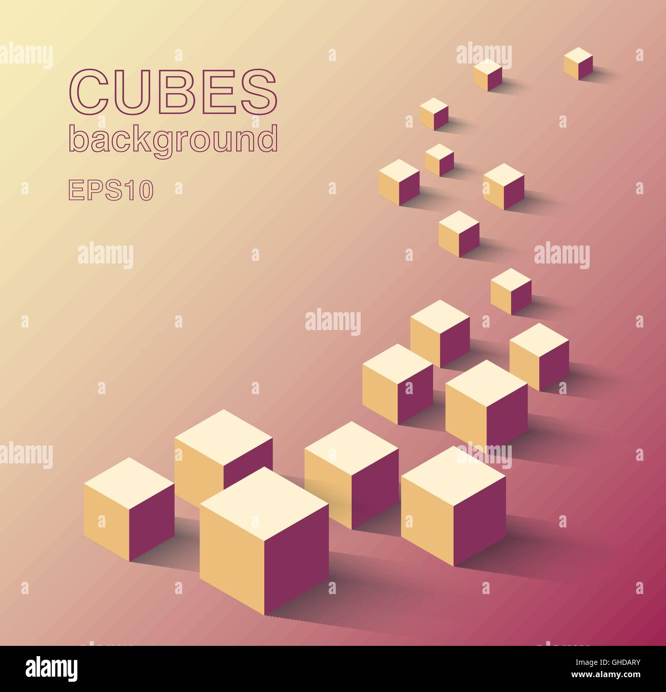 Isometric cubes background Stock Vector Image & Art - Alamy
