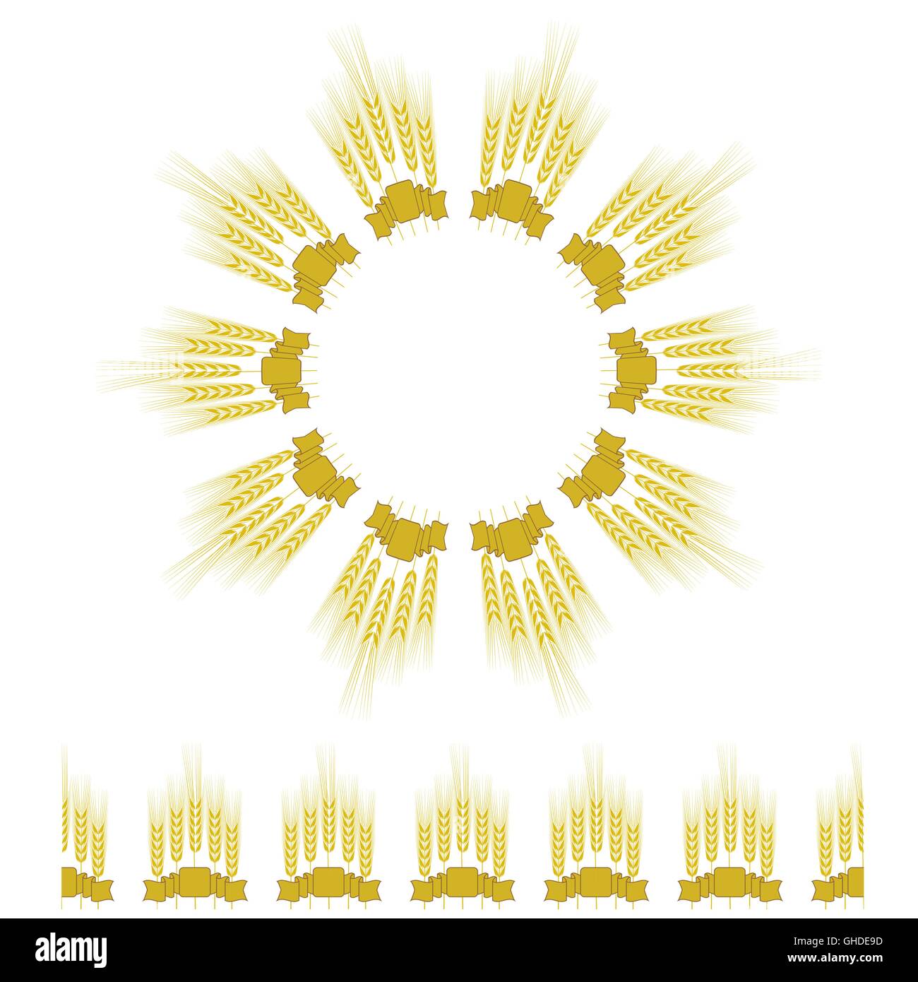 Wheat Icon Set Isolated Stock Vector Image & Art - Alamy