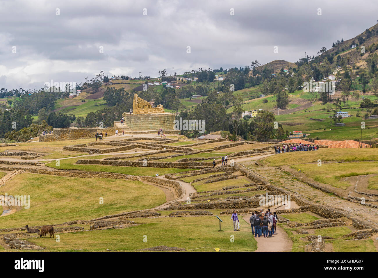 Ingapirca, a touristic location in which is located an ancient inca ...