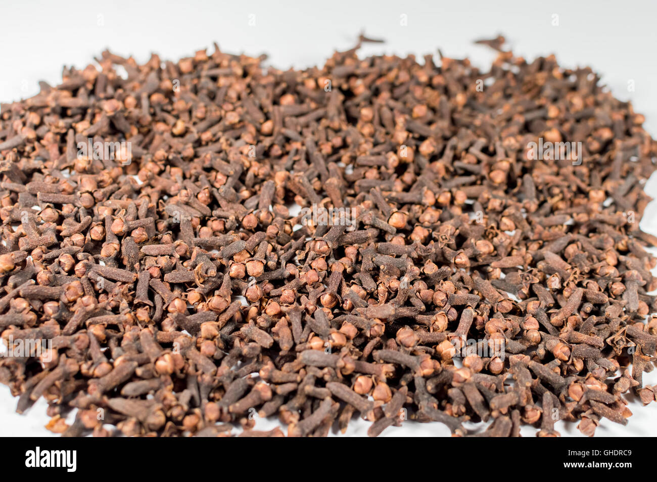 ceylon Cloves closeup on a white background Stock Photo - Alamy