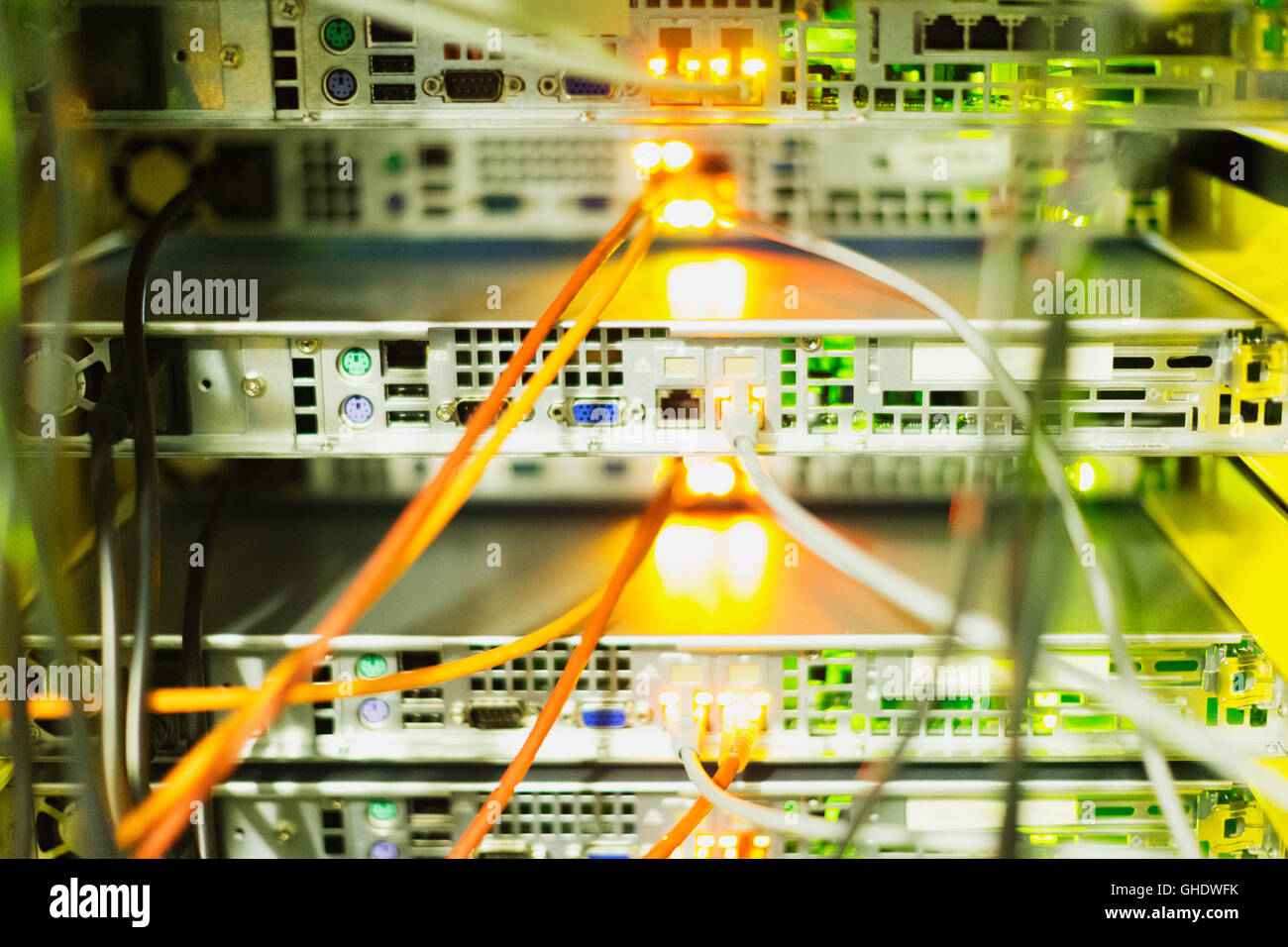 Close up server room cables Stock Photo - Alamy