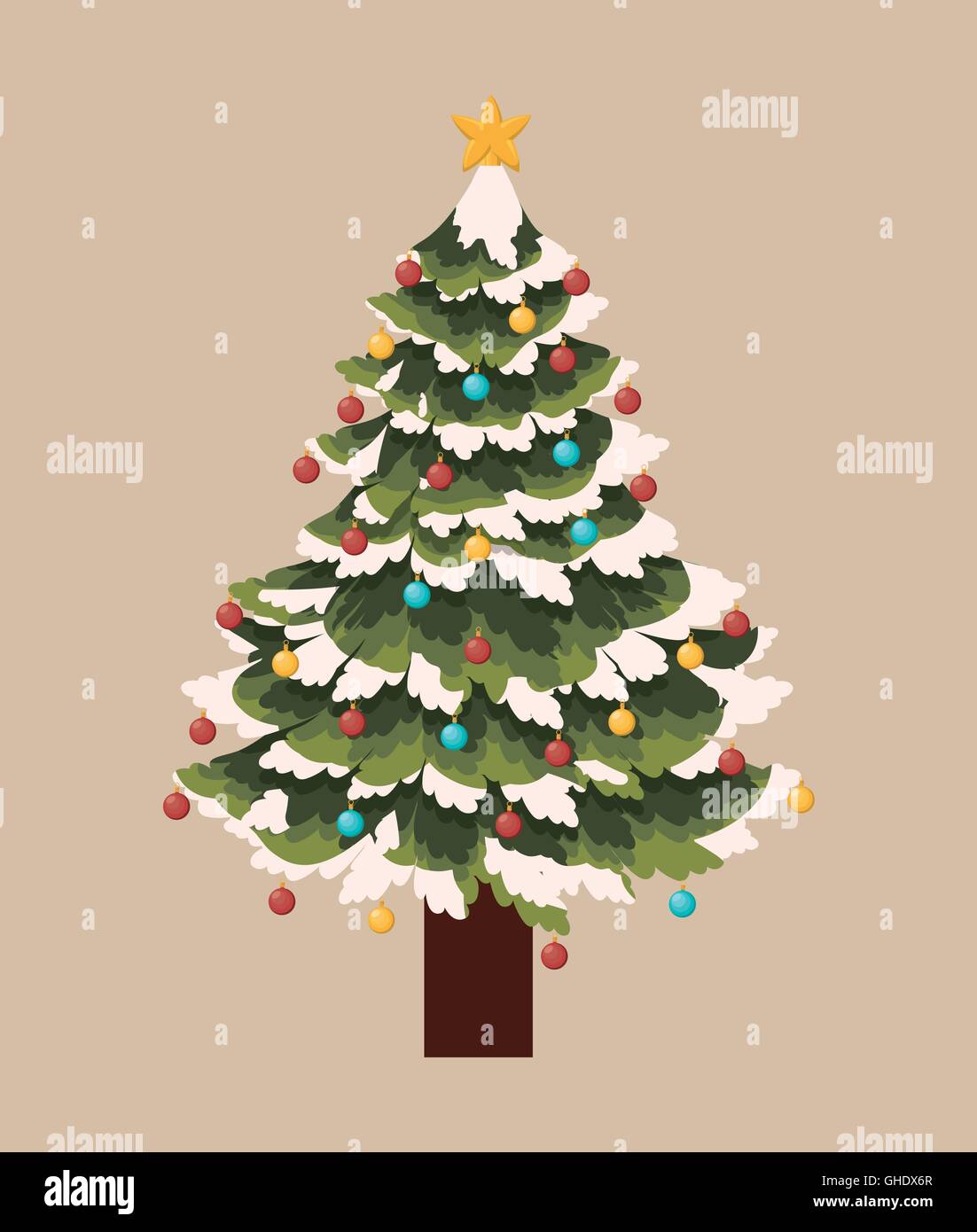 tree pine christmas icon Stock Vector Image & Art - Alamy