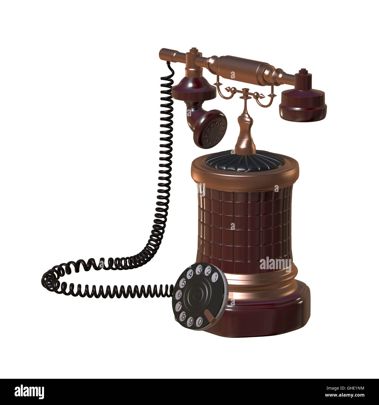 retro style dial vintage phone 3d illustration Stock Photo - Alamy