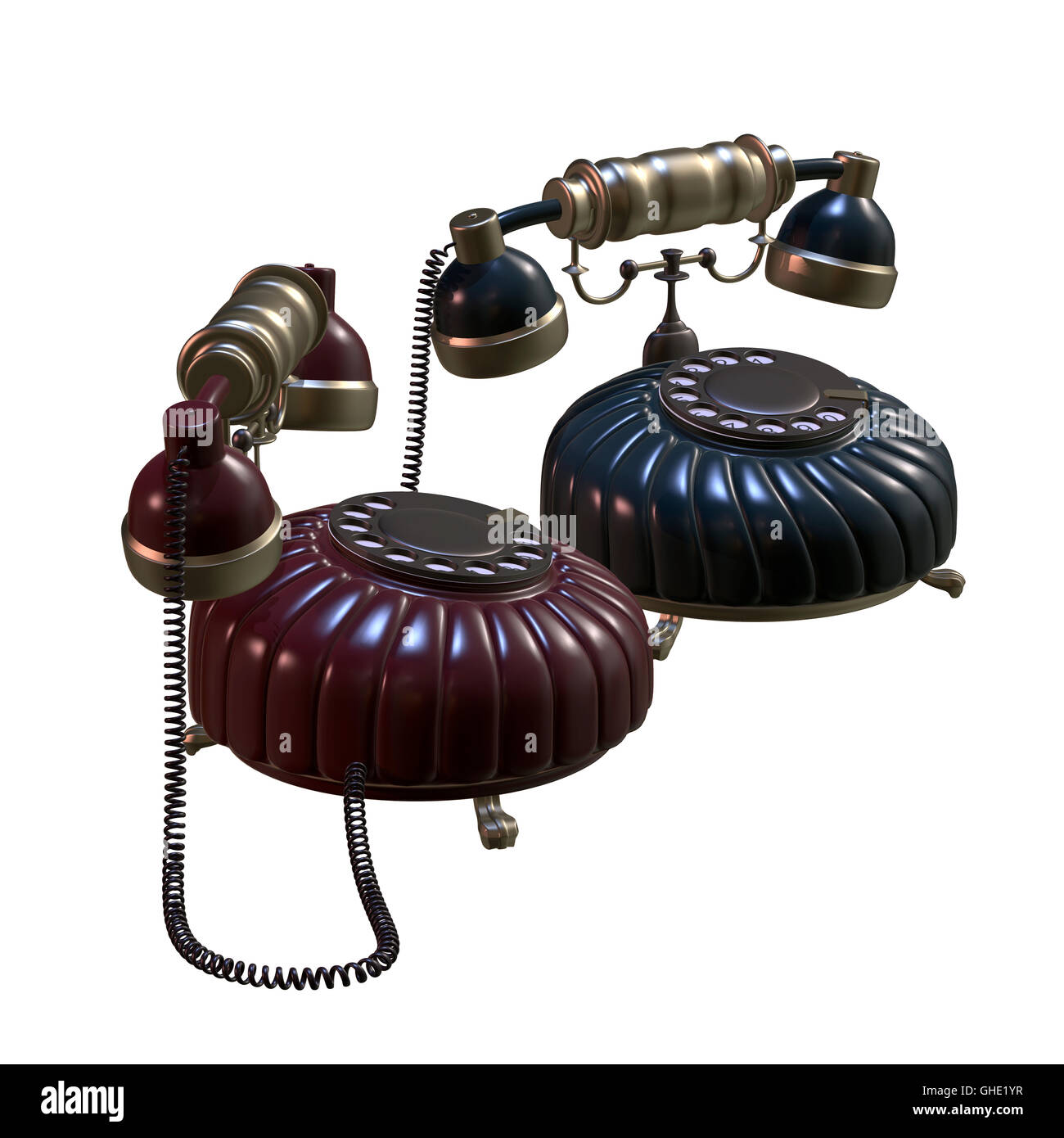 Old style telephone illustration hi-res stock photography and images ...