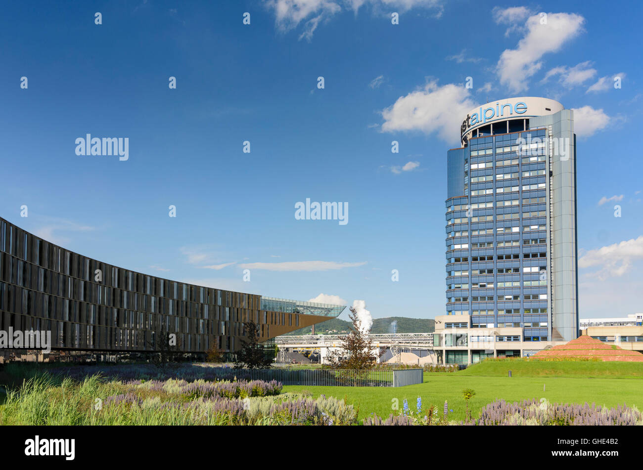 Linz: Main building of Voestalpine AG and office building of the Steel ...
