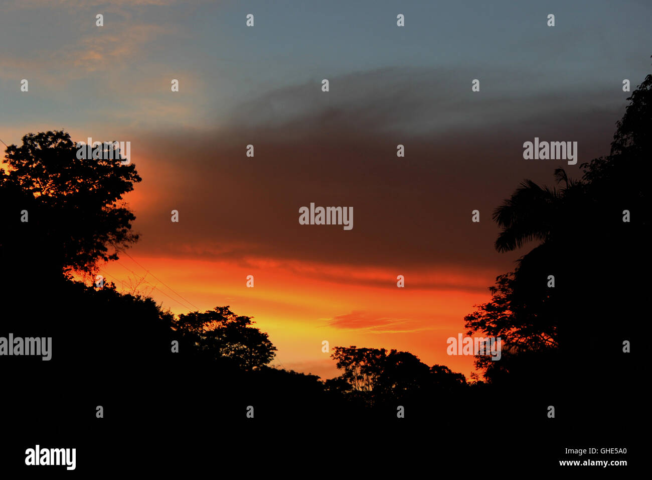 epic sunset palenque Stock Photo - Alamy