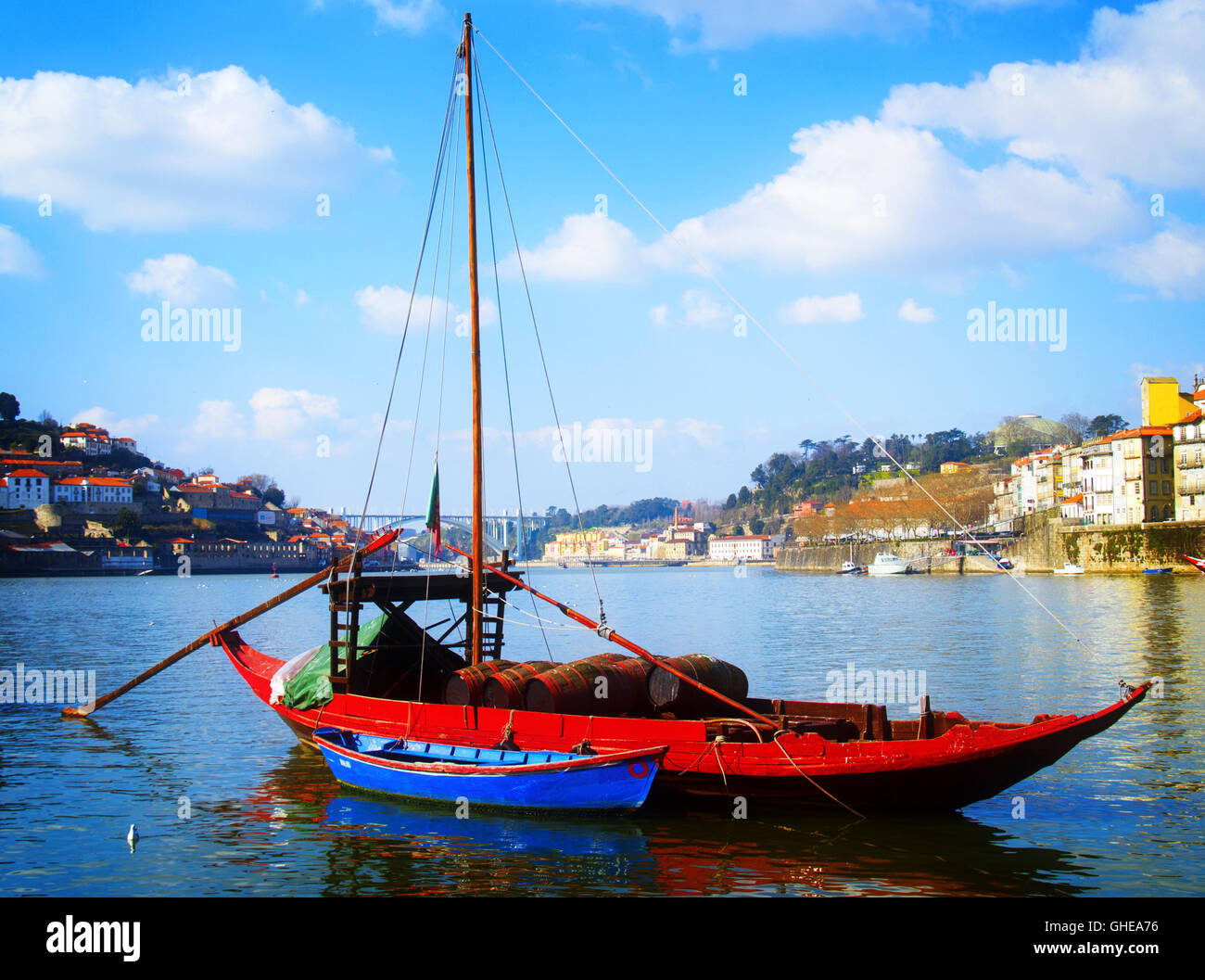 traditional port wine boats, Porto, Portugal Stock Photo - Alamy