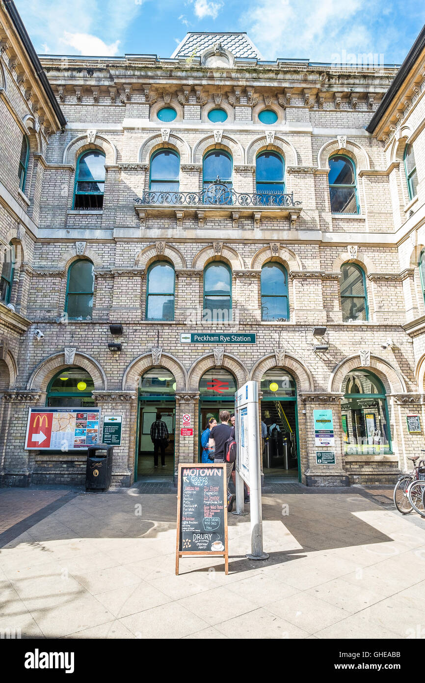 Peckham Rye station, victorian building, South East London, England, UK ...