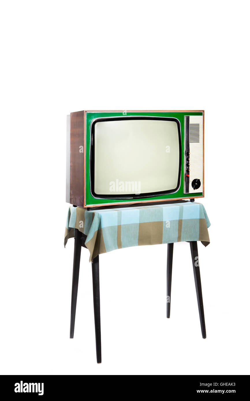 Vintage tv green screen hi-res stock photography and images - Alamy