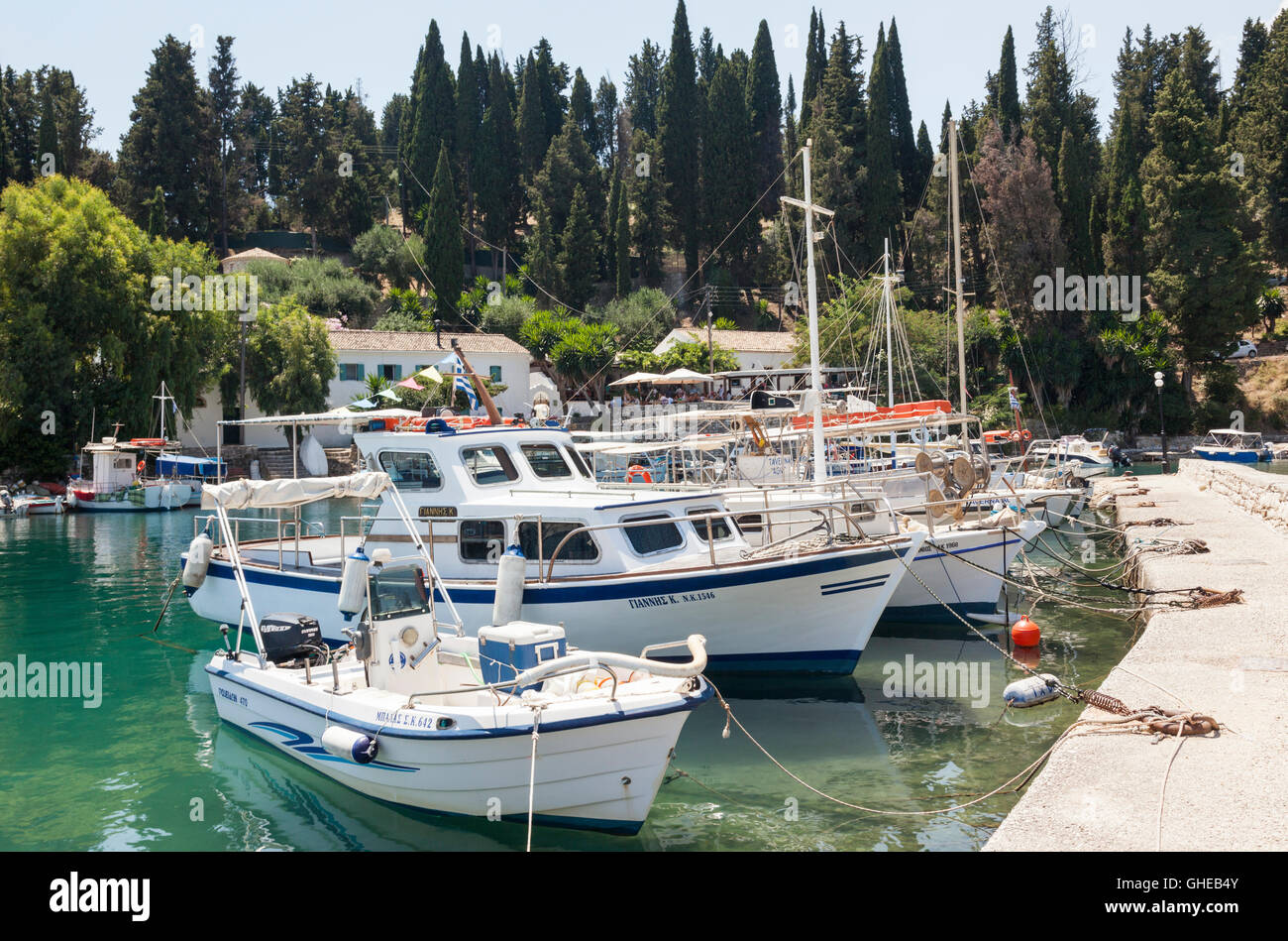 Fishing village of Kouloura, Corfu, Ionian Island, Greek Islands ...