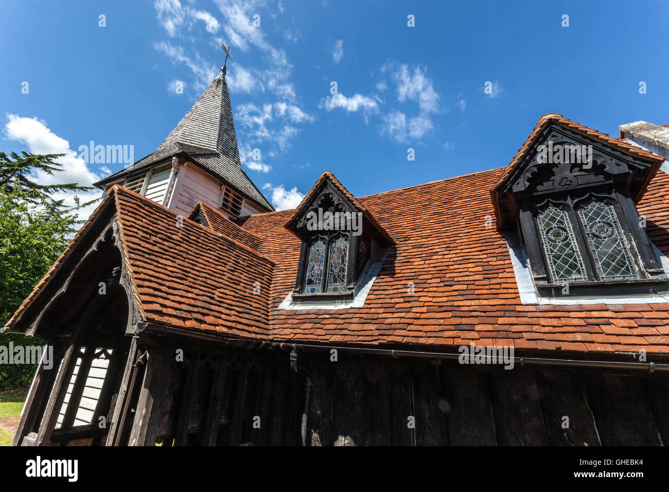 Greensted Church, Greensted-juxta-Ongar, Essex, England, UK Stock Photo ...