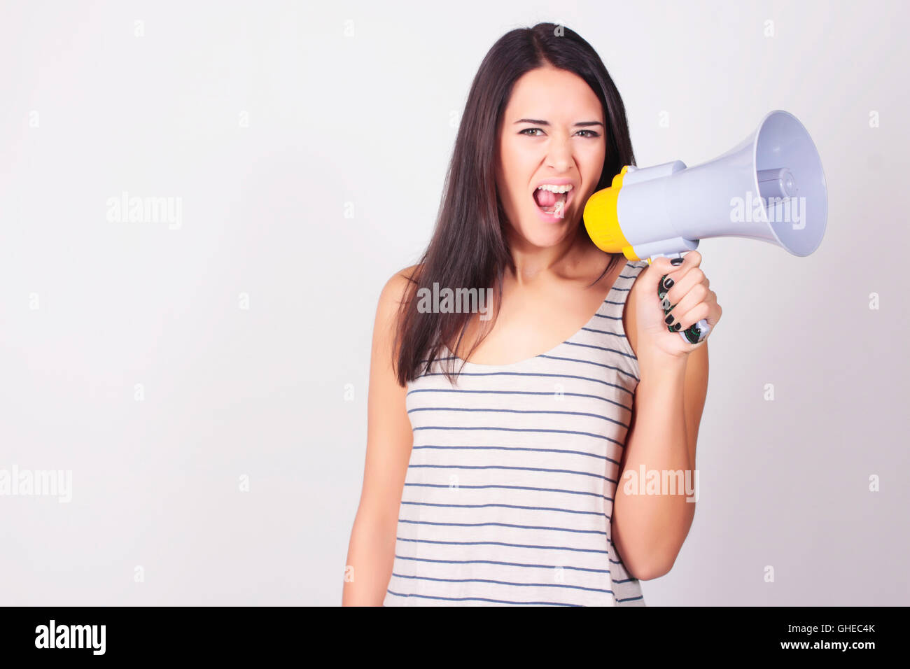 Leader with loudspeaker hi-res stock photography and images - Alamy