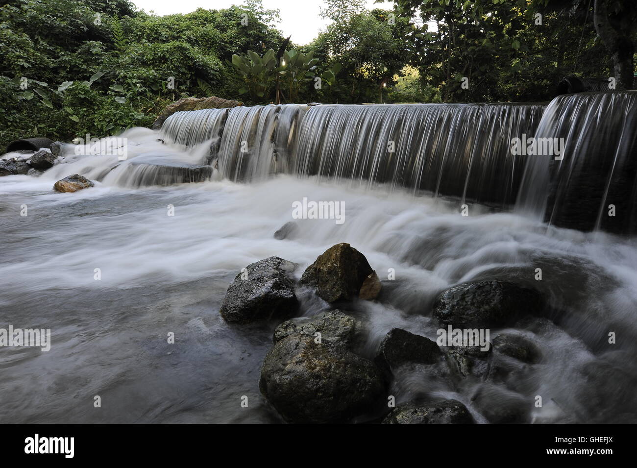 Waterfall in the deep rain forest in Malaysia Stock Photo - Alamy