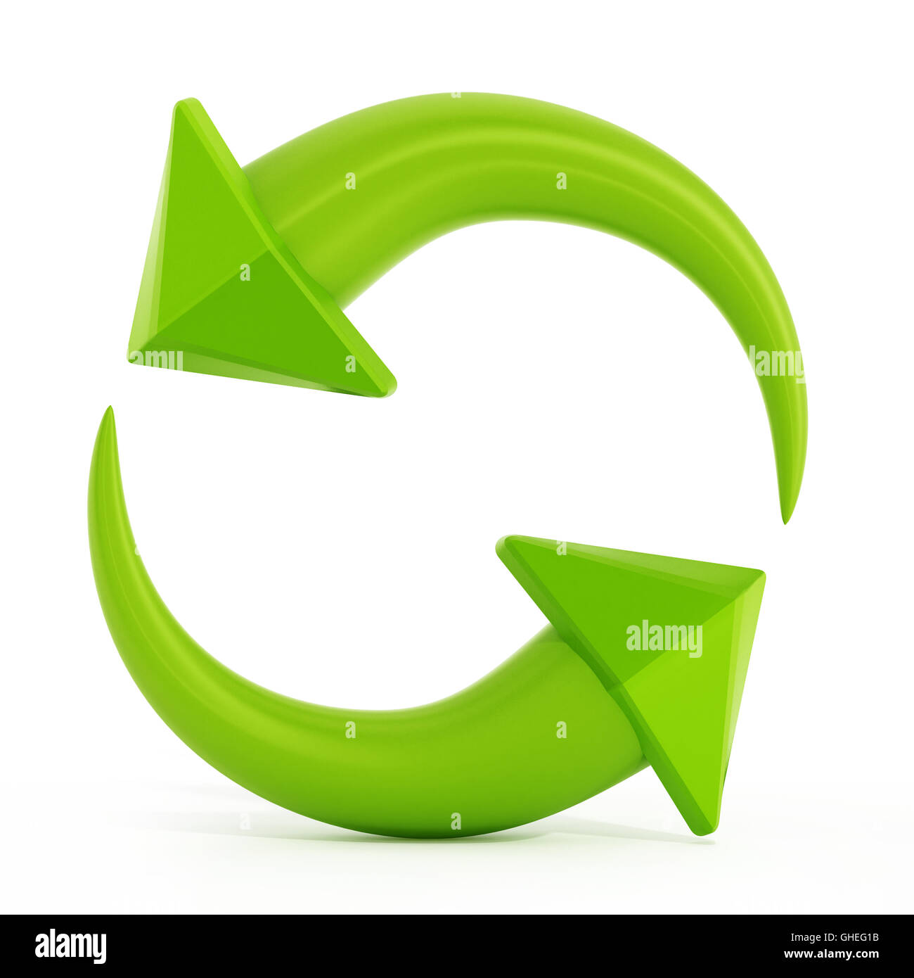 Recycle symbols with turning arrows. 3D illustration Stock Photo - Alamy