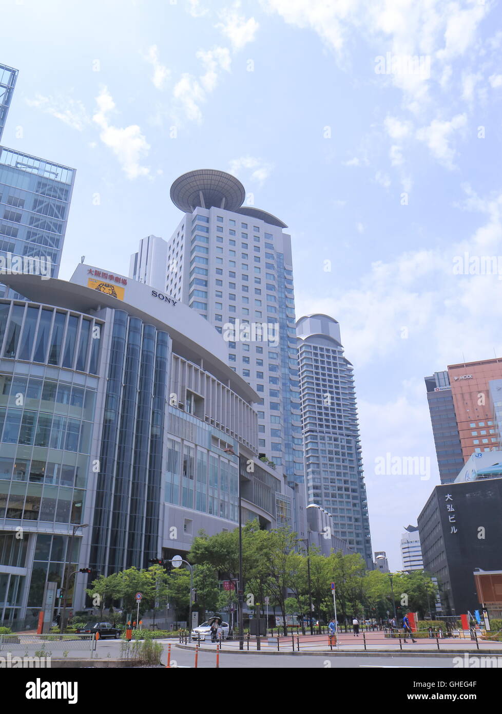 Osaka downtown business district in Osaka Japan Stock Photo - Alamy