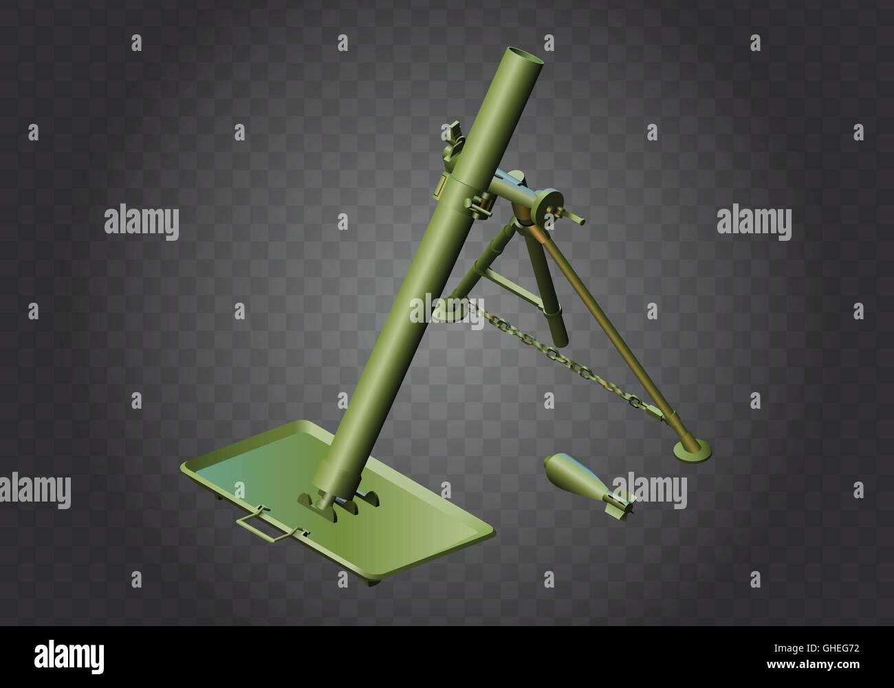 Mortar weapon isometric vector military Stock Vector Image & Art - Alamy