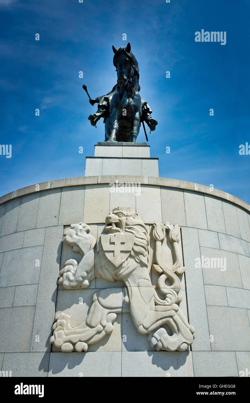 National memorial on the Vitkov hill, Jan Zizka equestrial monument ...