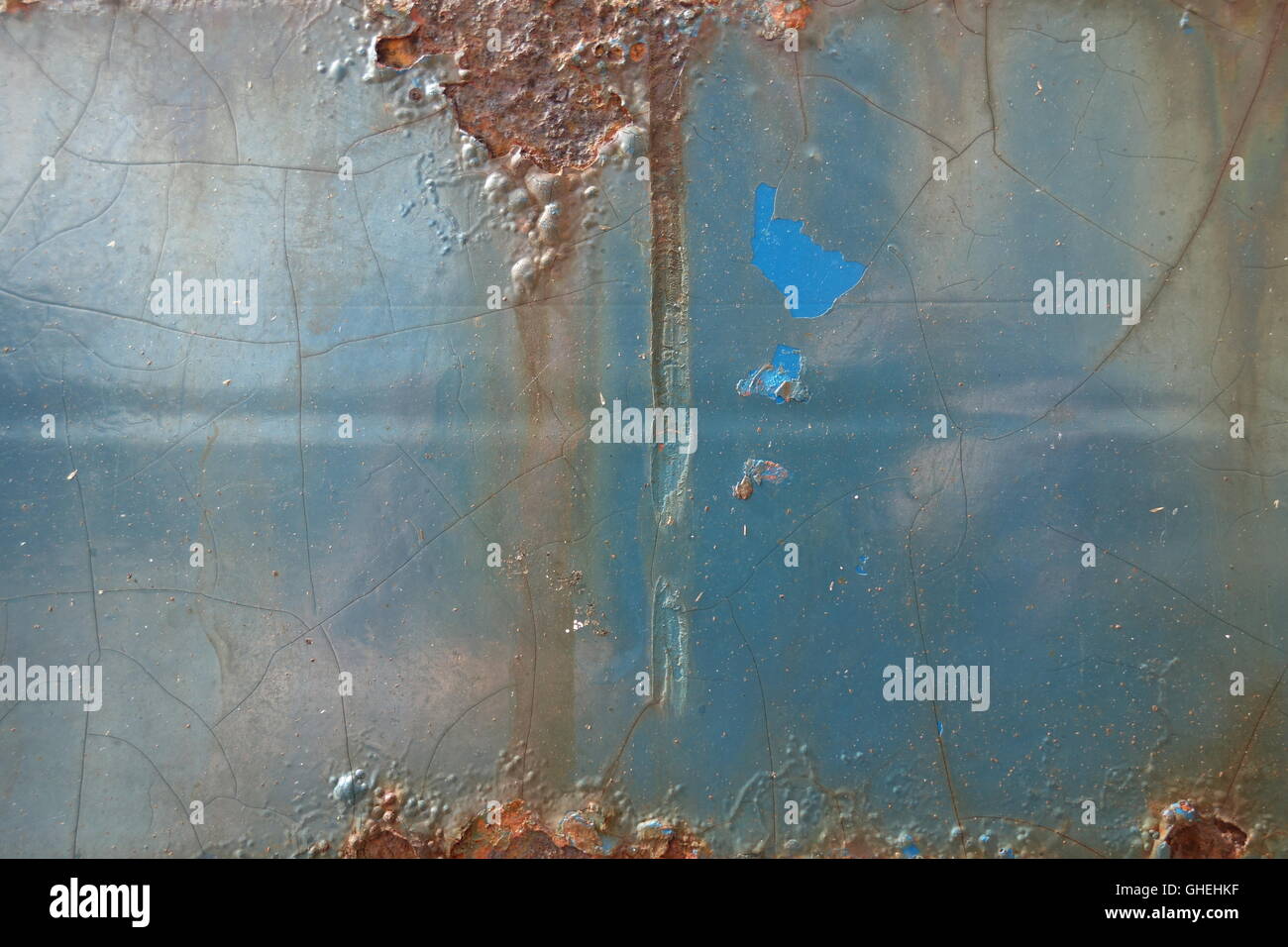 Rusted, blue painted metal Stock Photo - Alamy