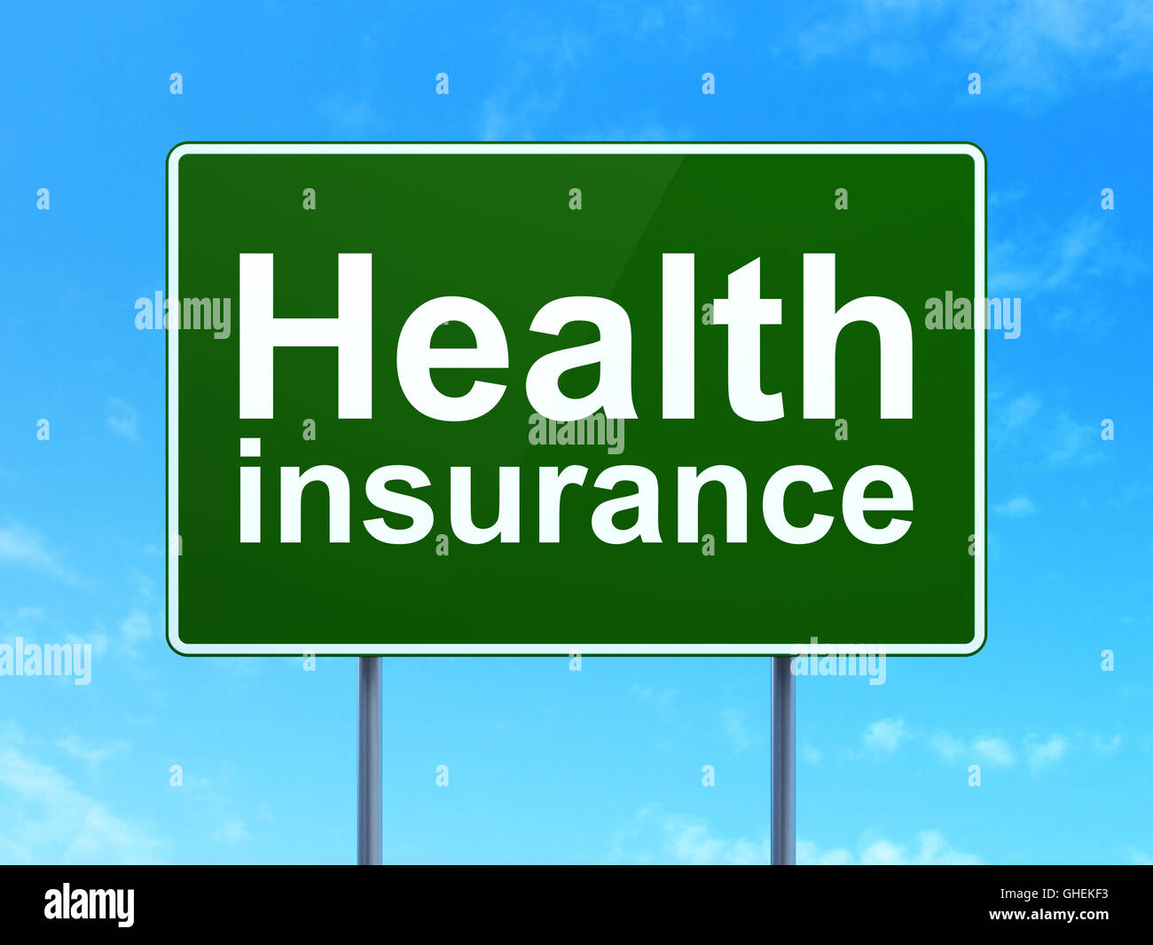 Insurance concept: Health Insurance on road sign background Stock Photo ...