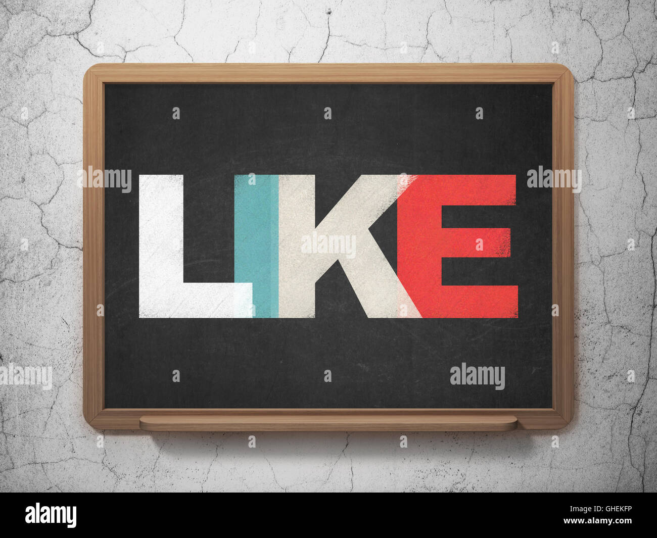 Social media concept: Like on School board background Stock Photo - Alamy