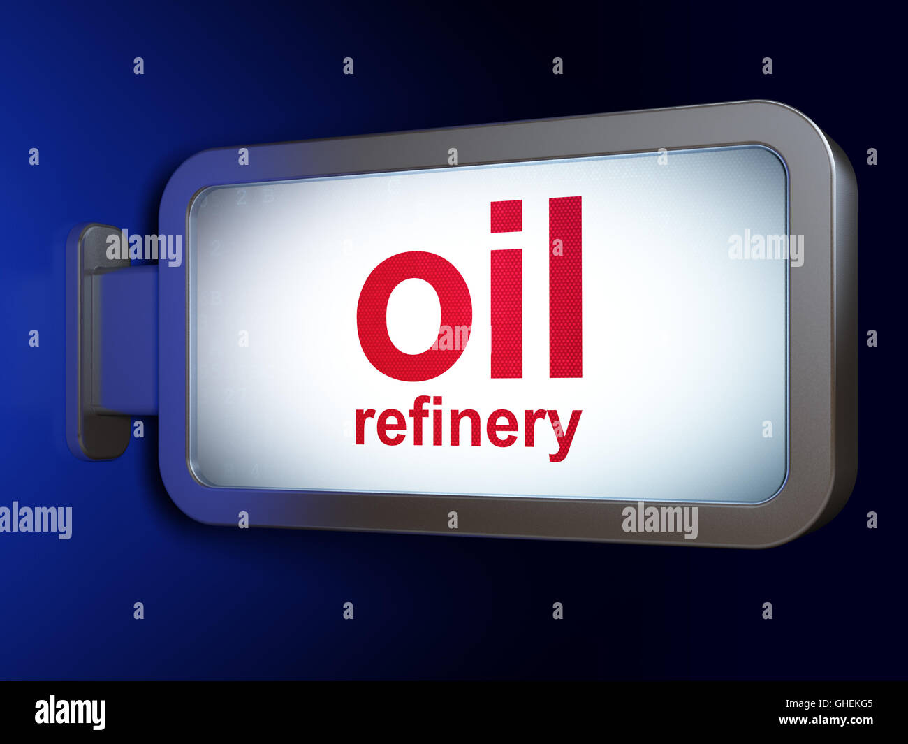 Industry concept: Oil Refinery on billboard background Stock Photo - Alamy