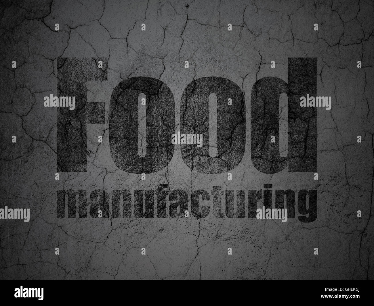 Manufacuring concept: Food Manufacturing on grunge wall background ...