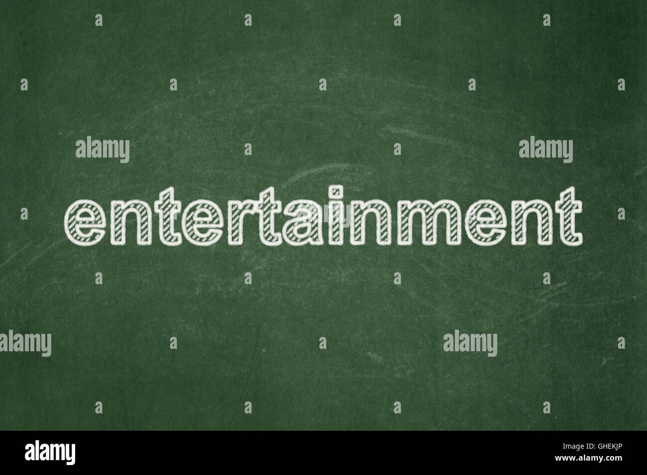 Entertainment, concept: Entertainment on chalkboard background Stock ...